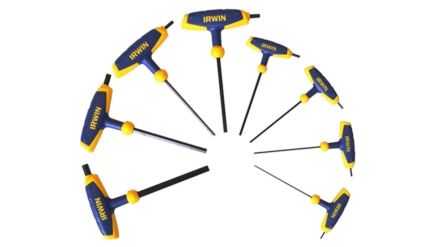 T10771 | Irwin 8 piece T Shape Metric Hex Key Set, 2mm | RS