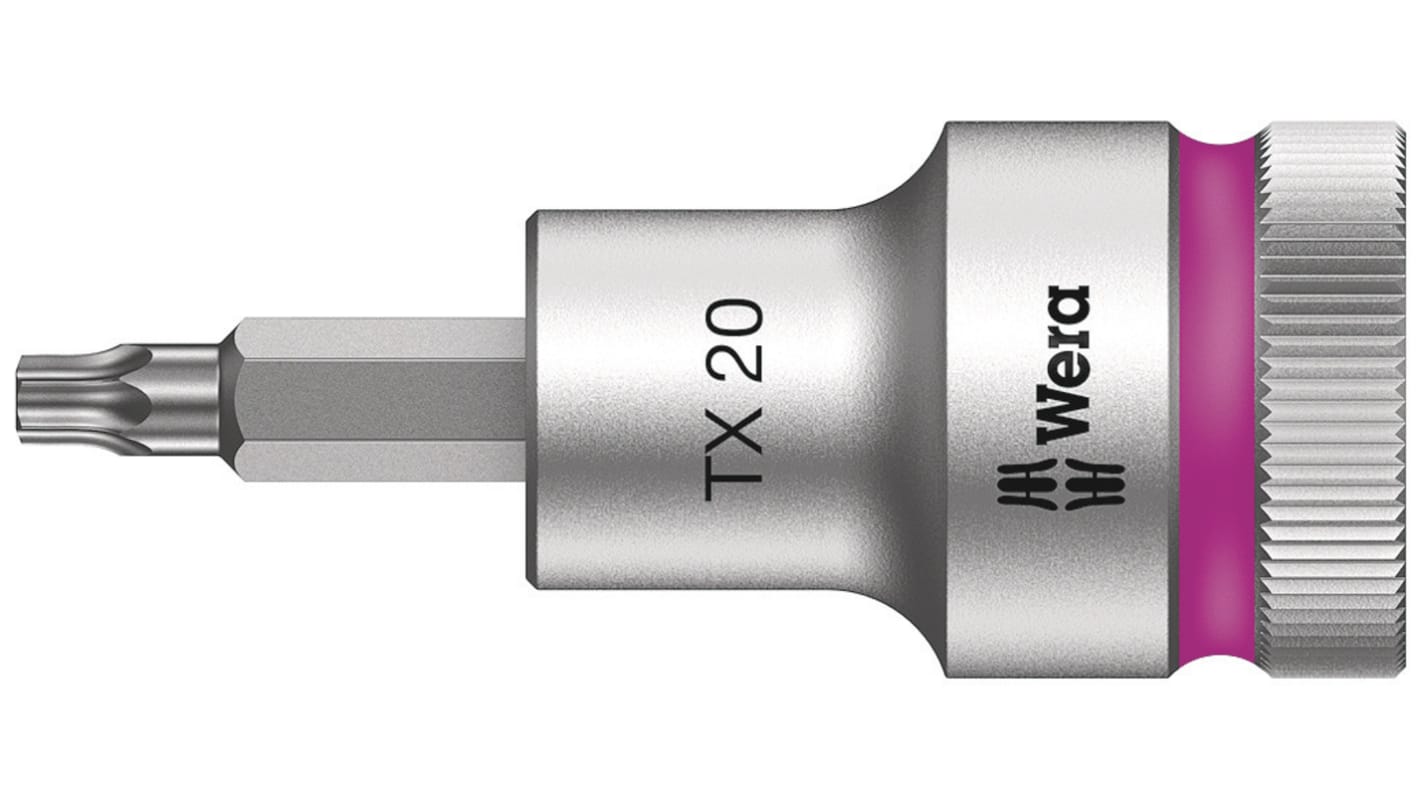 05003830001 | Wera 1/2 in Drive Bit Socket, Torx Bit, T20, 60 mm ...