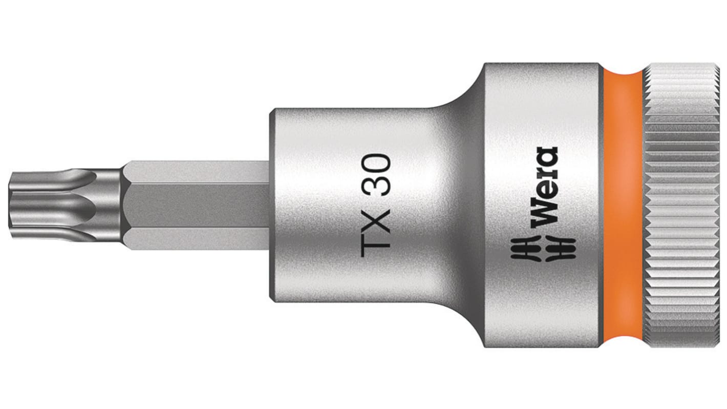 05003833001 | Wera 1/2 in Drive Bit Socket, Torx Bit, T30, 60 mm ...