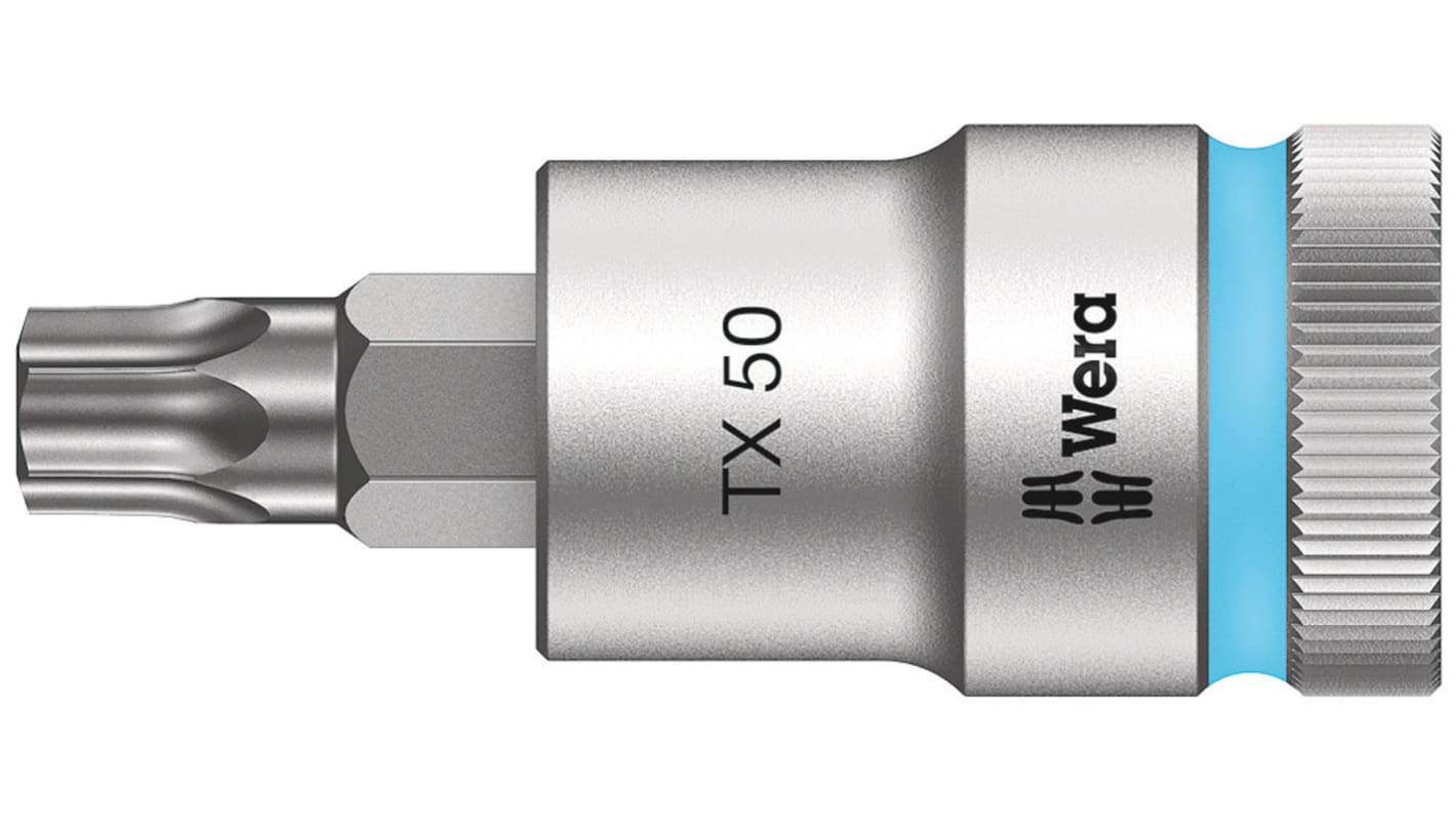 05003836001 | Wera 1/2 in Drive Bit Socket, Torx Bit, T50, 60 mm ...
