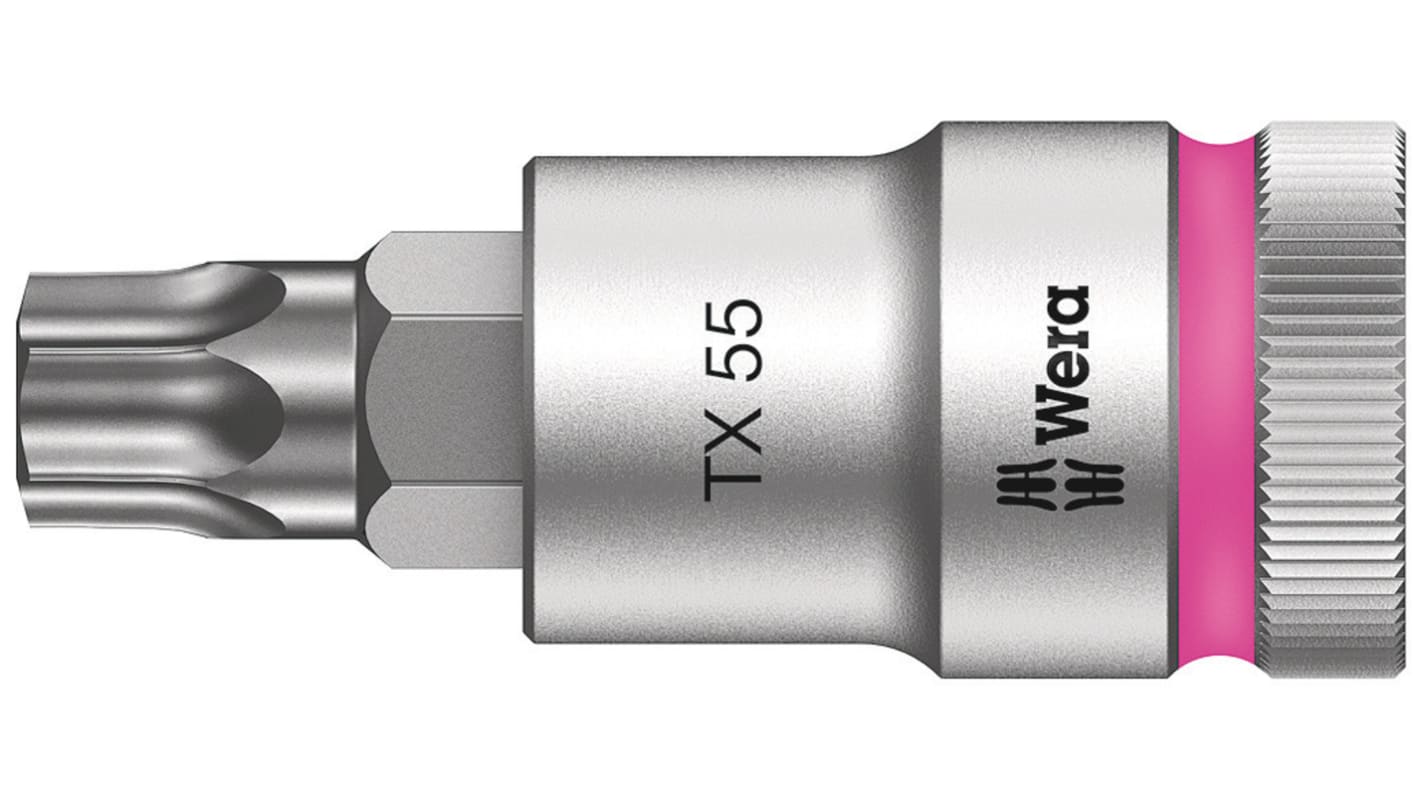 05003837001 | Wera 1/2 in Drive Bit Socket, Torx Bit, T55, 60 mm ...