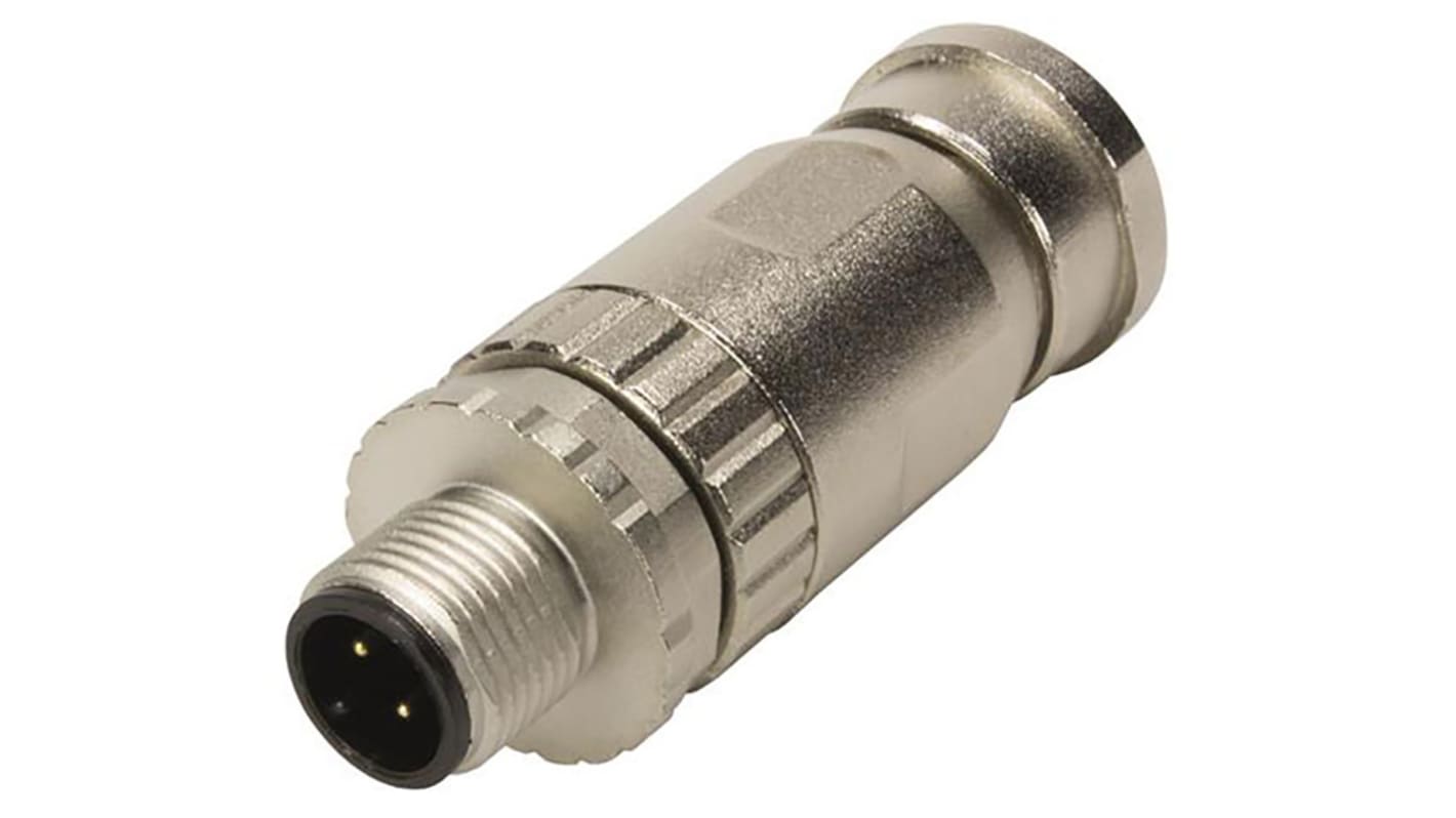 21033193401 | Harting Circular Connector, 4 Contacts, Cable Mount, M12 Connector, Plug, Male ...
