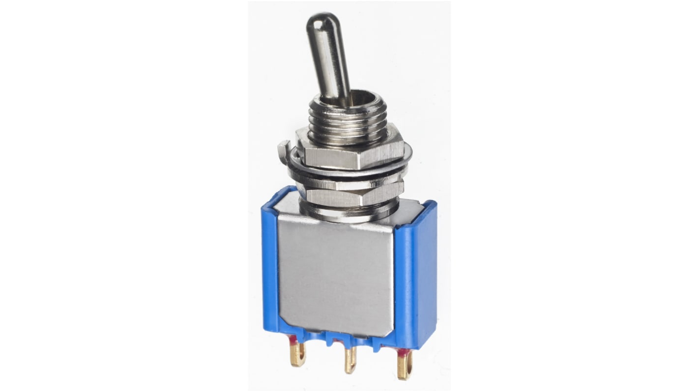 5637CDB17 | APEM Toggle Switch, Panel Mount, (On)-Off-(On), SPDT ...