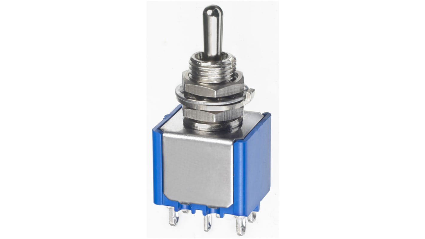 5649A17 | APEM Toggle Switch, Panel Mount, On-Off-On, DPDT, Solder Lug ...