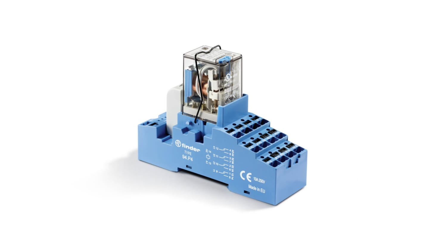 58.P4.9.024.0050SMA | Finder 58 Series Interface Relay, DIN Rail Mount ...