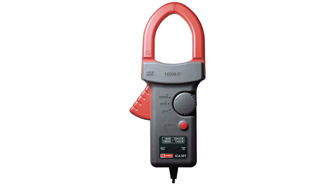 RS PRO Clamp Meter, 1000A dc, Max Current 1000A ac CAT III 1000 V With ...