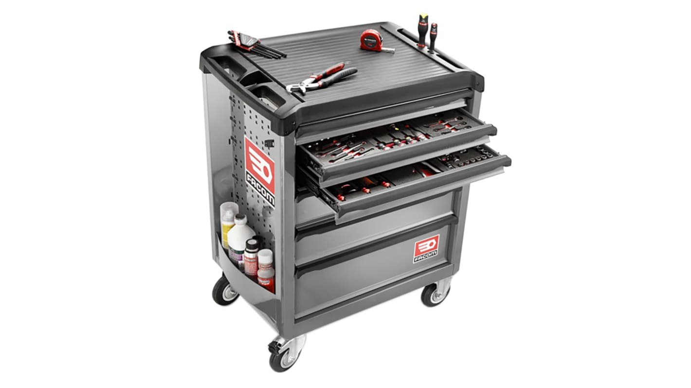 ROLL.6GM3PF | Facom 6 drawer Wheeled Tool Chest, 970mm x 515mm x 748mm | RS