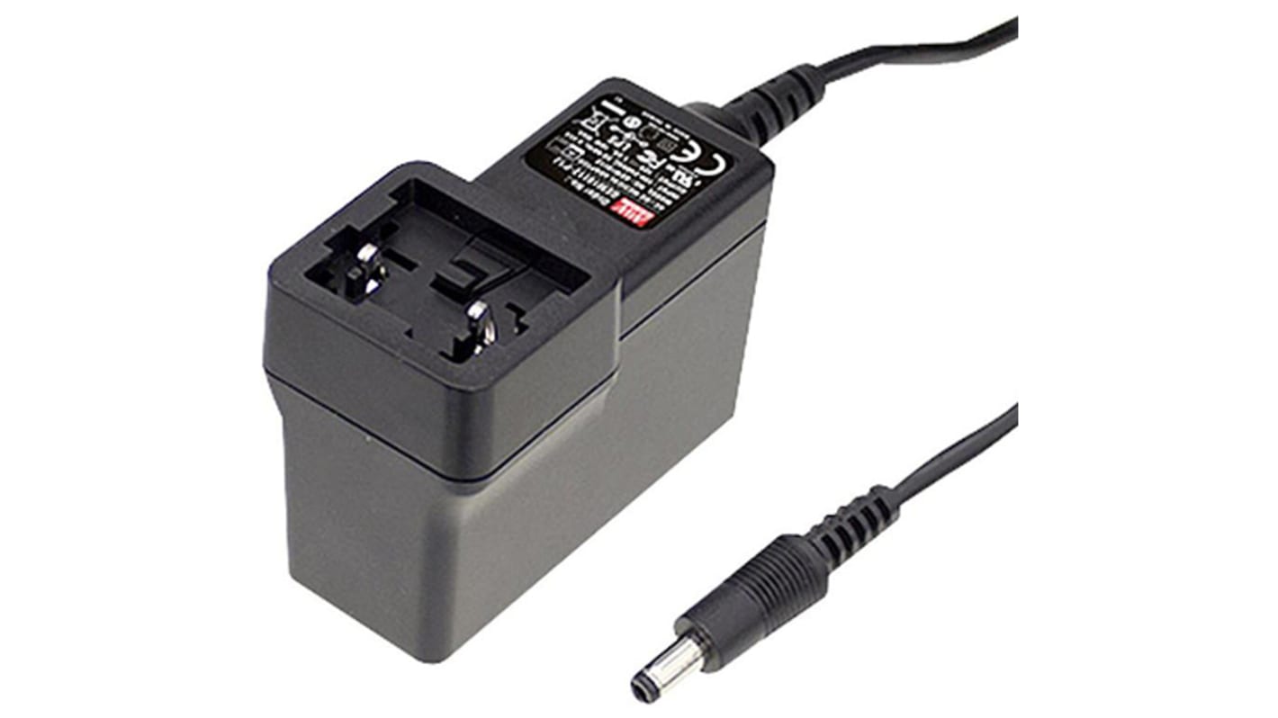 GEM18I12-P1J | MEAN WELL 18W Plug-In AC/DC Adapter 12V dc Output, 1.5A ...
