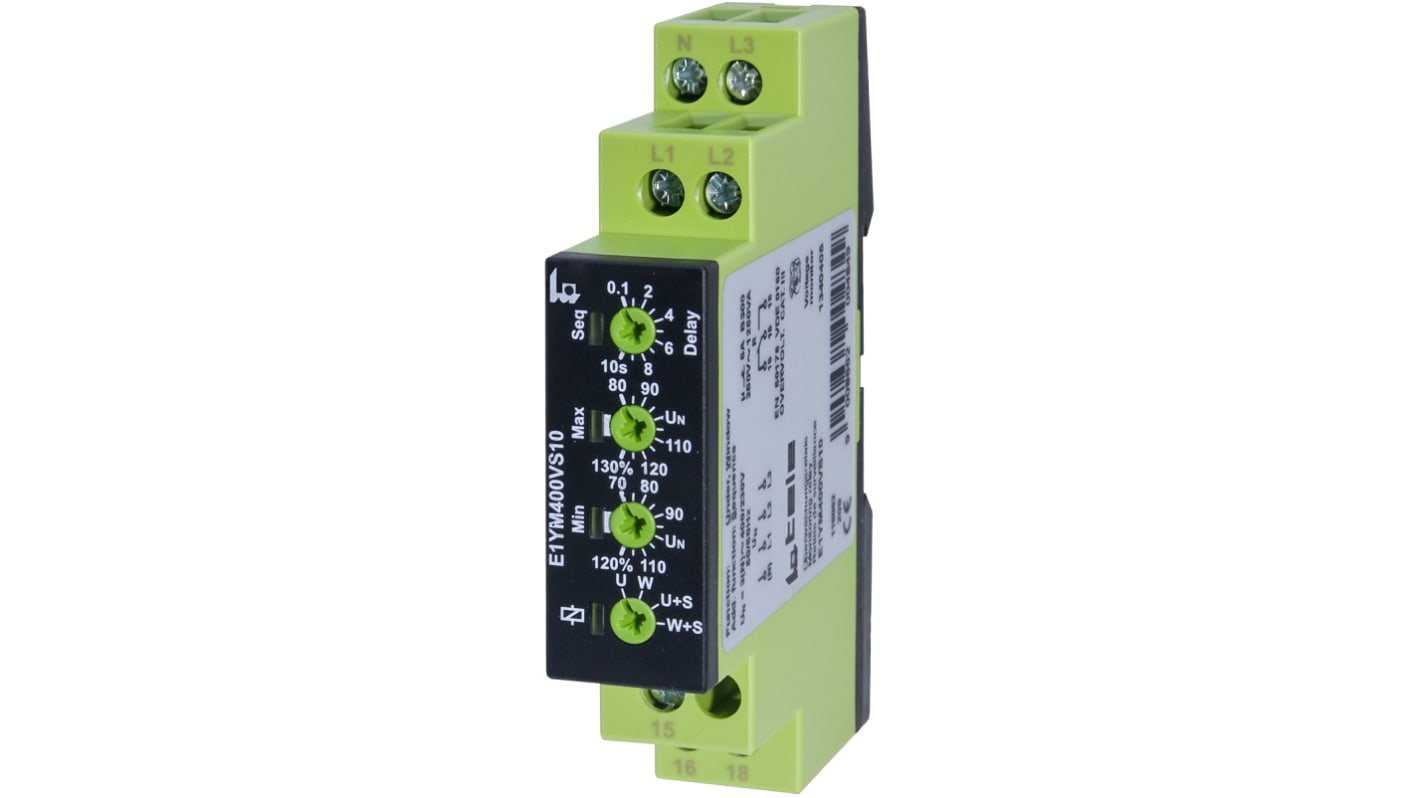 E1YM400VS10 | Tele Phase, Voltage Monitoring Relay, 1, 3 Phase, SPDT ...