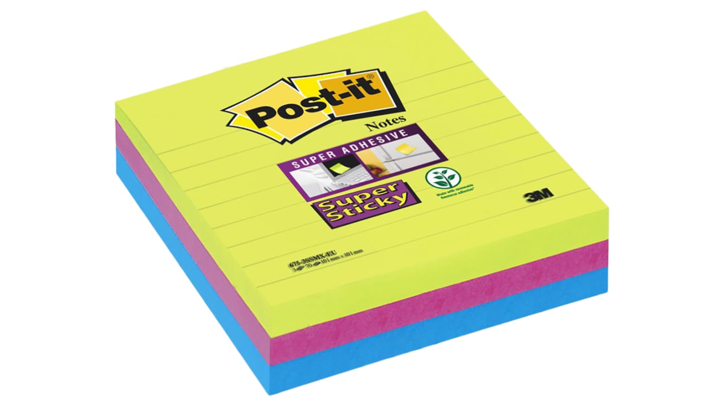 BP333 | Post-It Assorted Sticky Note, 90 Notes per Pad, 101mm x 101mm | RS
