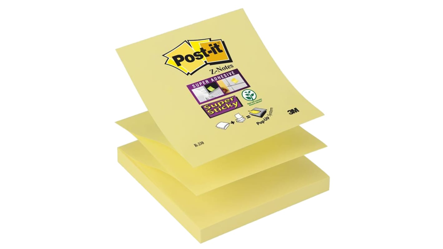 BP839 | Post-It Yellow Sticky Note, 76mm x 76mm | RS