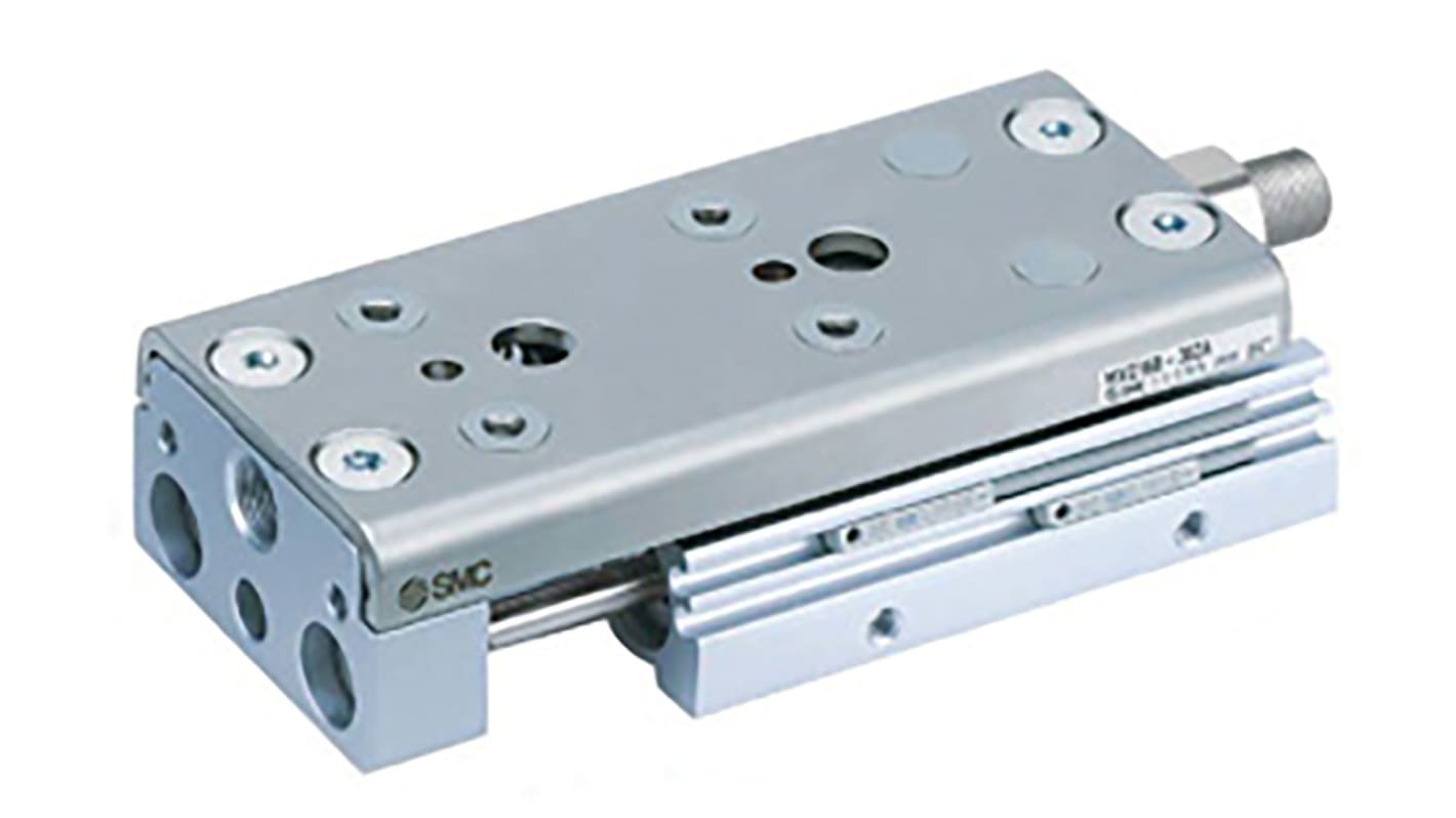 MXQ25-100Z | SMC Pneumatic Guided Cylinder - 25mm Bore, 100mm Stroke, MXQ Series, Double Acting | RS