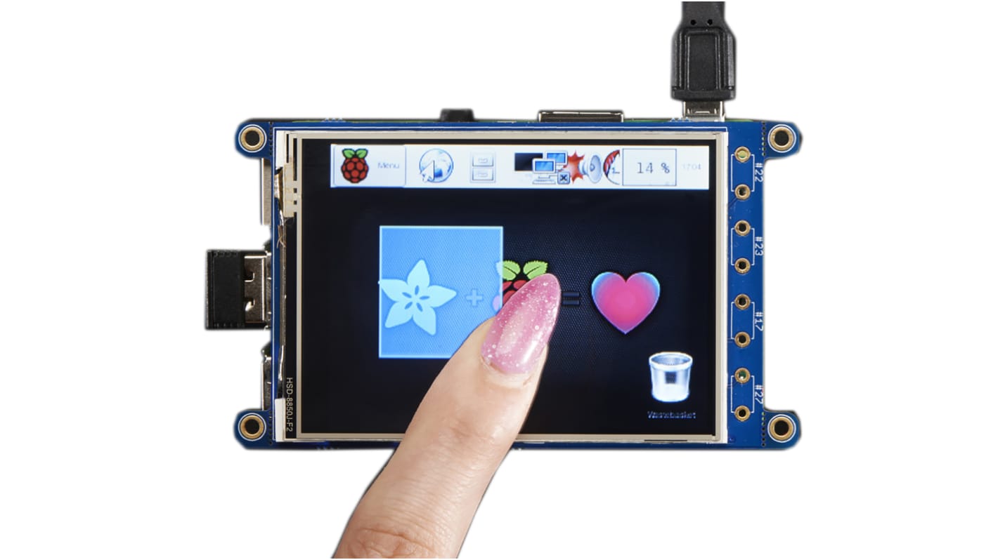 2616 | ADAFRUIT INDUSTRIES, PiTFT Plus with 3.2in Resistive Touch Screen | RS
