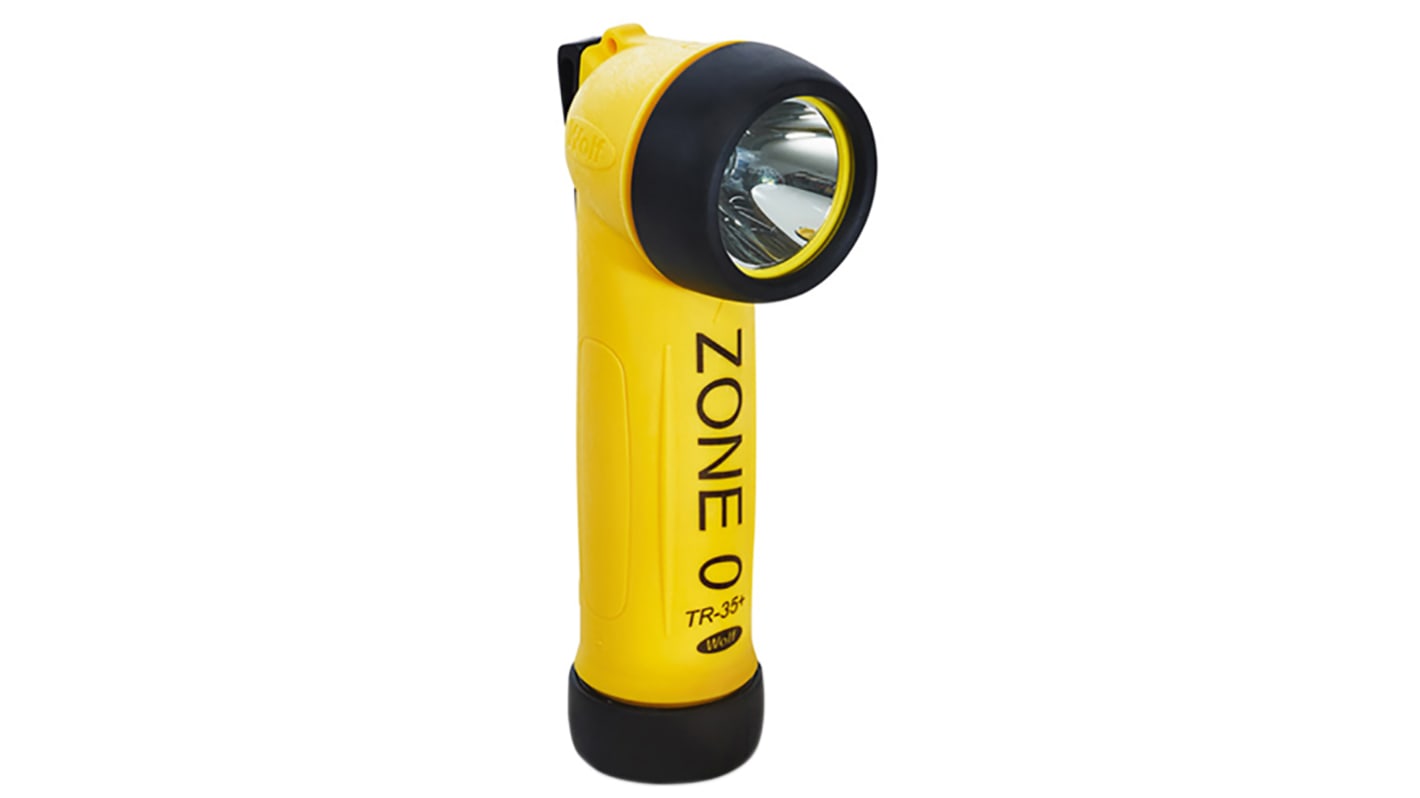 TR-35+ | Wolf Safety ATEX, IECEx LED Torch Yellow 130 lm, 200 mm | RS