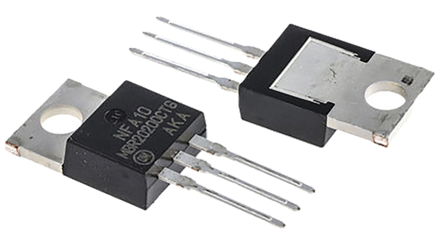 onsemi 200V 20A, Dual Schottky Diode, 3-Pin TO-220AB MBR20200CTG | RS