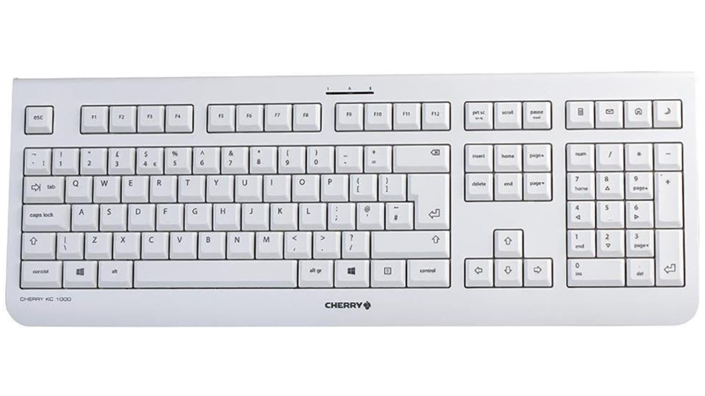 Cherry JK-0800GB-0 Wired USB Keyboard, QWERTY (UK), Grey | RS