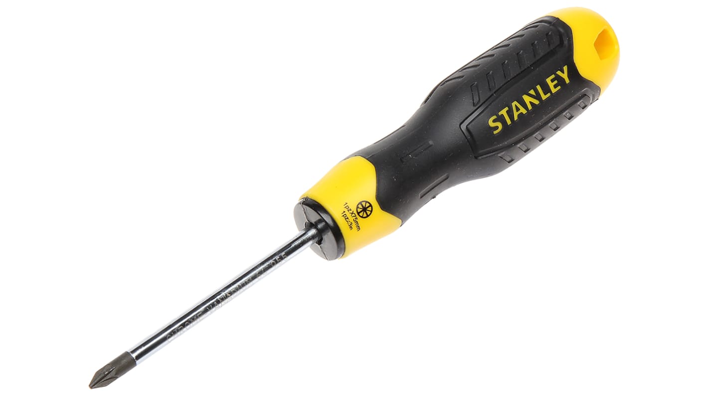0-64-955 | Stanley Pozidriv Screwdriver, PZ1 Tip, 75 mm Blade | RS