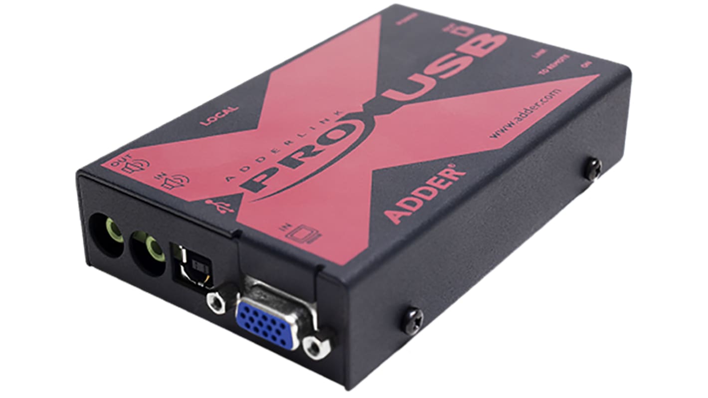 X-USBPRO-UK | Adder 1 USB VGA over CATx KVM Extender, 300m | RS