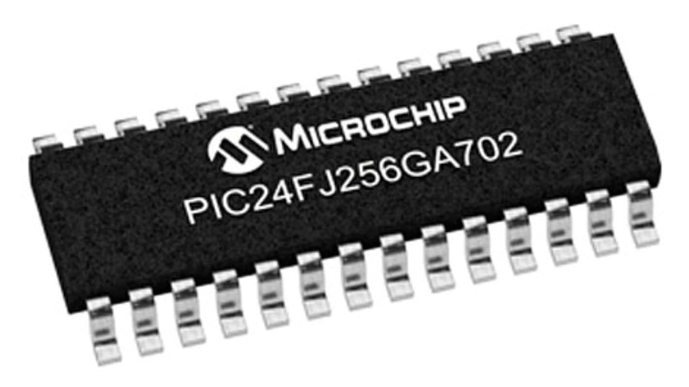 Microchip PIC24FJ256GA702-I/SO, 16bit PIC Microcontroller, PIC24FJ, 32MHz, 256 kB Flash, 28-Pin ...