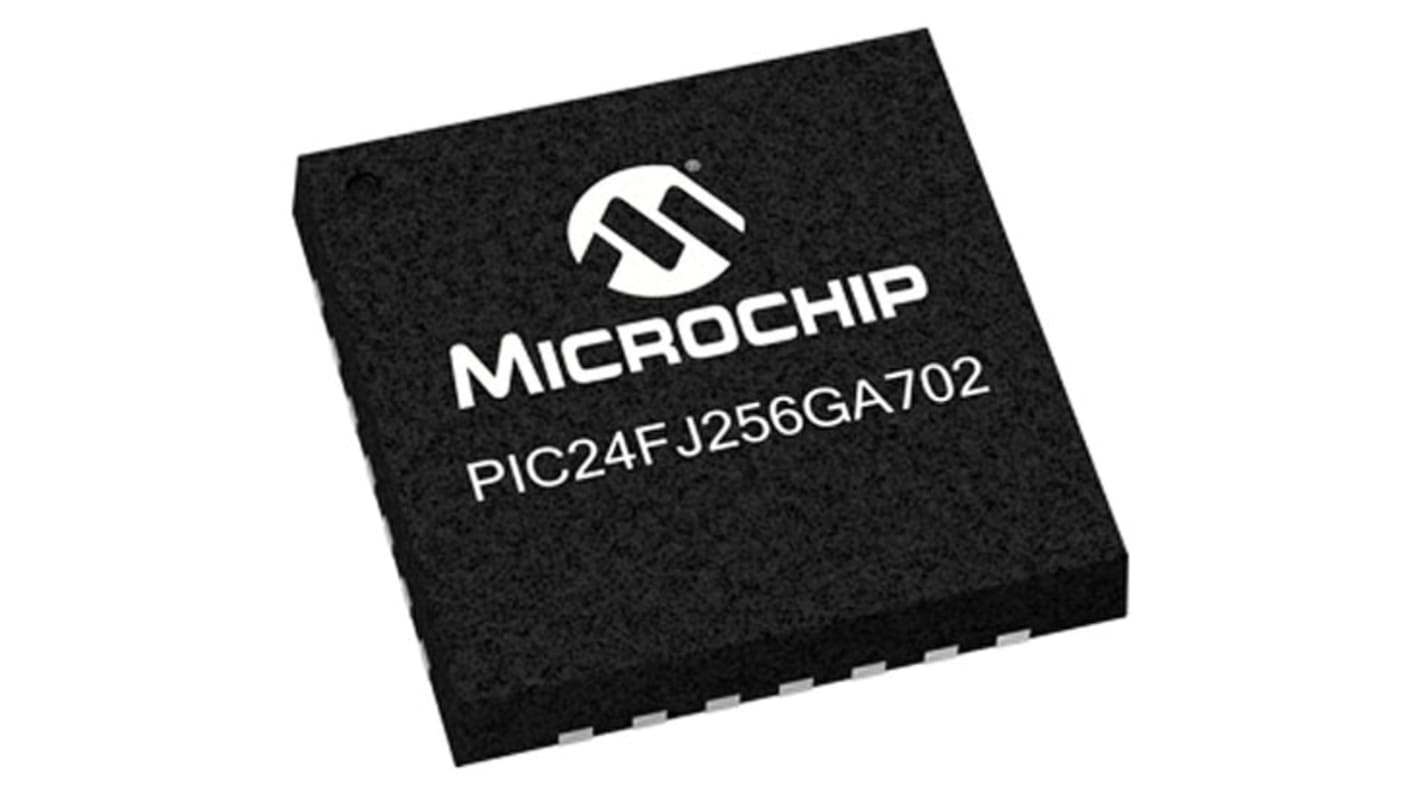 Microchip PIC24FJ256GA702-I/ML, 16bit PIC Microcontroller, PIC24FJ, 32MHz, 256 kB Flash, 28-Pin ...