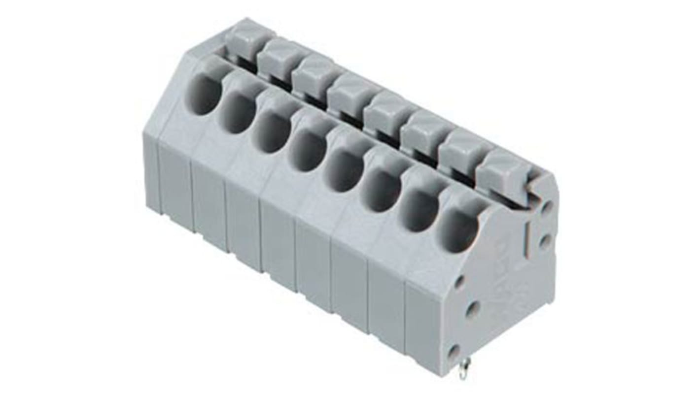 250-208 | Wago 250 Series PCB Terminal Strip, 8-Pole, Female, 8-Way ...