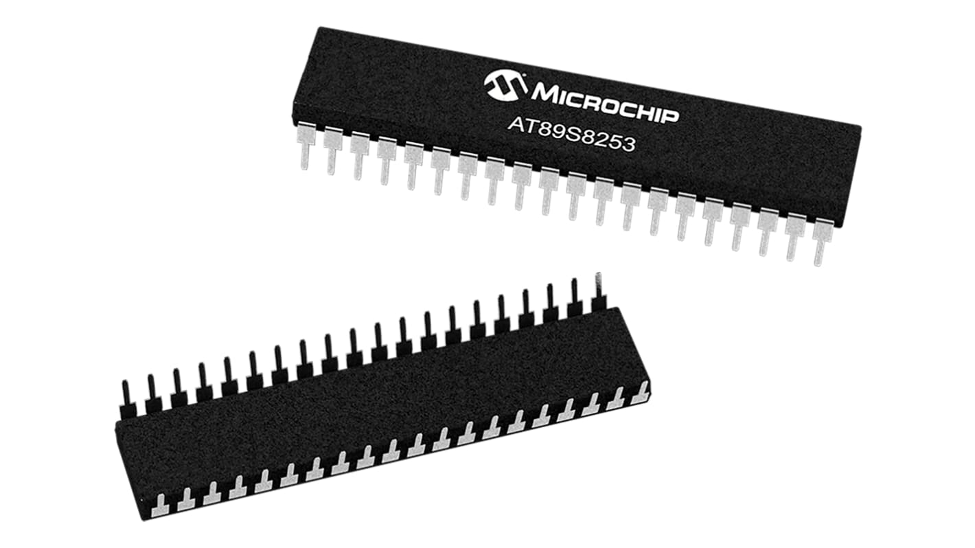 Microchip AT89S8253-24PU, 8bit 8051 Microcontroller, AT89, 24MHz, 12 kB ...