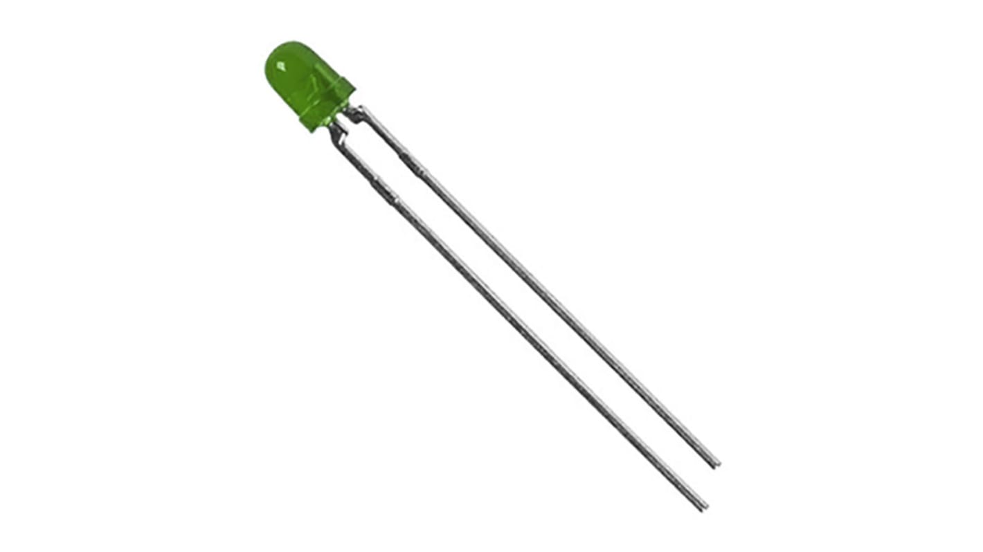 Lite-On2.6 V Green LED 3mm Through Hole, LTL-4231N | RS
