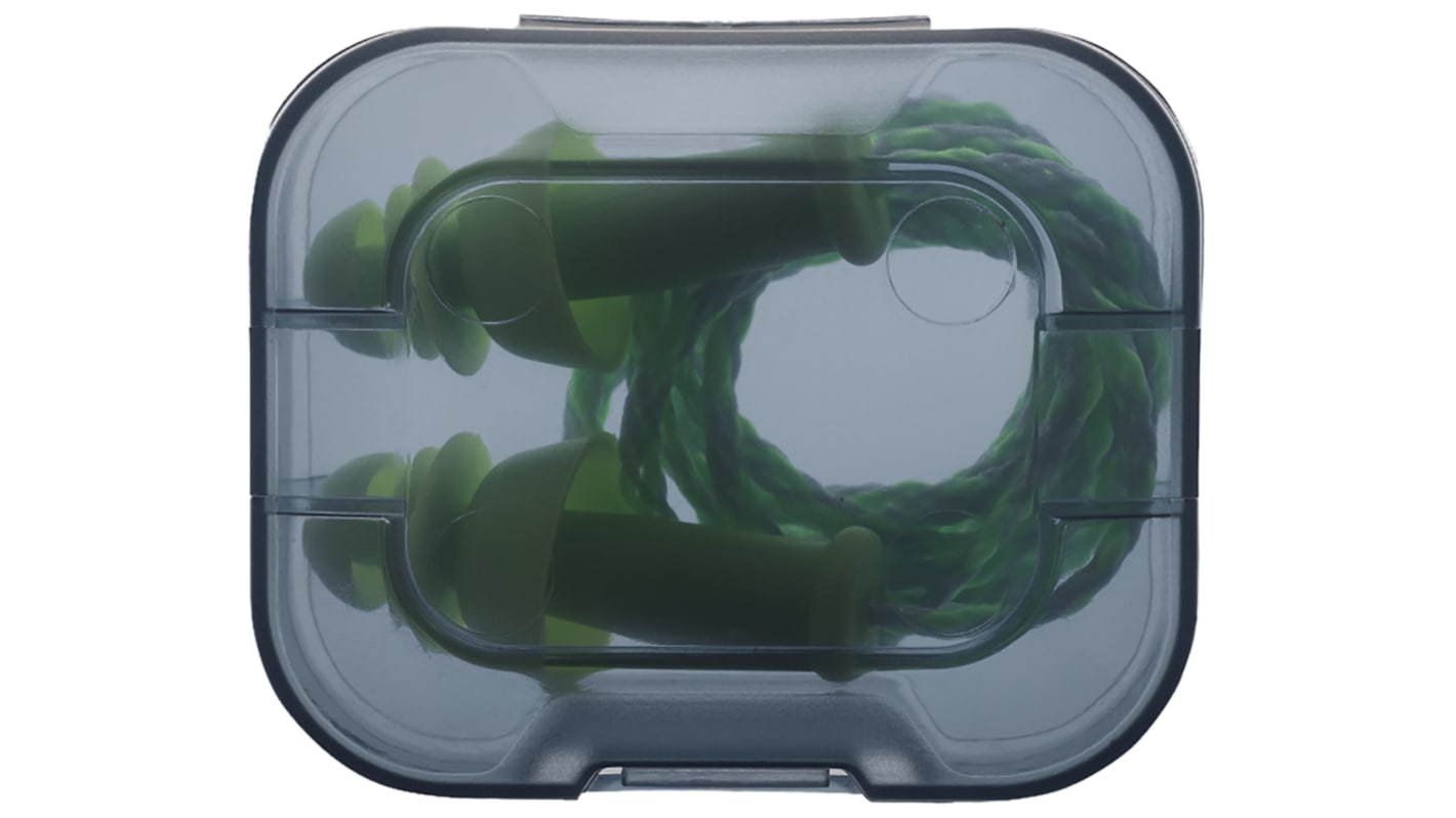 2111 238 | Uvex whisper+ Series Green Reusable Corded Ear Plugs, 27dB ...