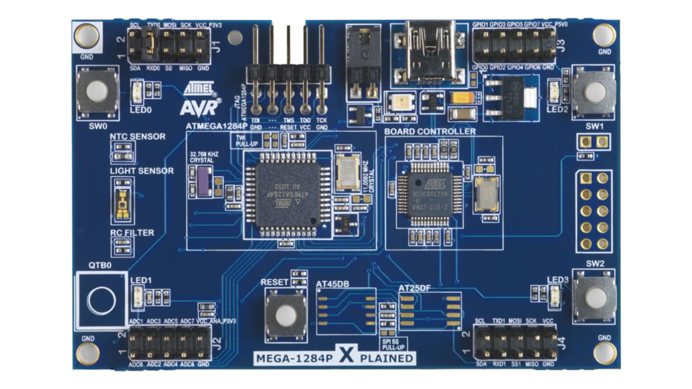 Microchip MEGA-1284P Xplained MCU Development Board ATMEGA1284P-XPLD | RS
