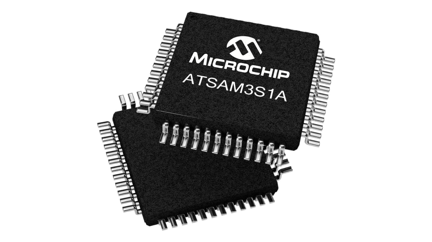 Microchip ATSAM3S1AB-AU, 32bit ARM Cortex M3 Microcontroller, SAM3S, 64MHz, 64 kB Flash, 48-Pin ...