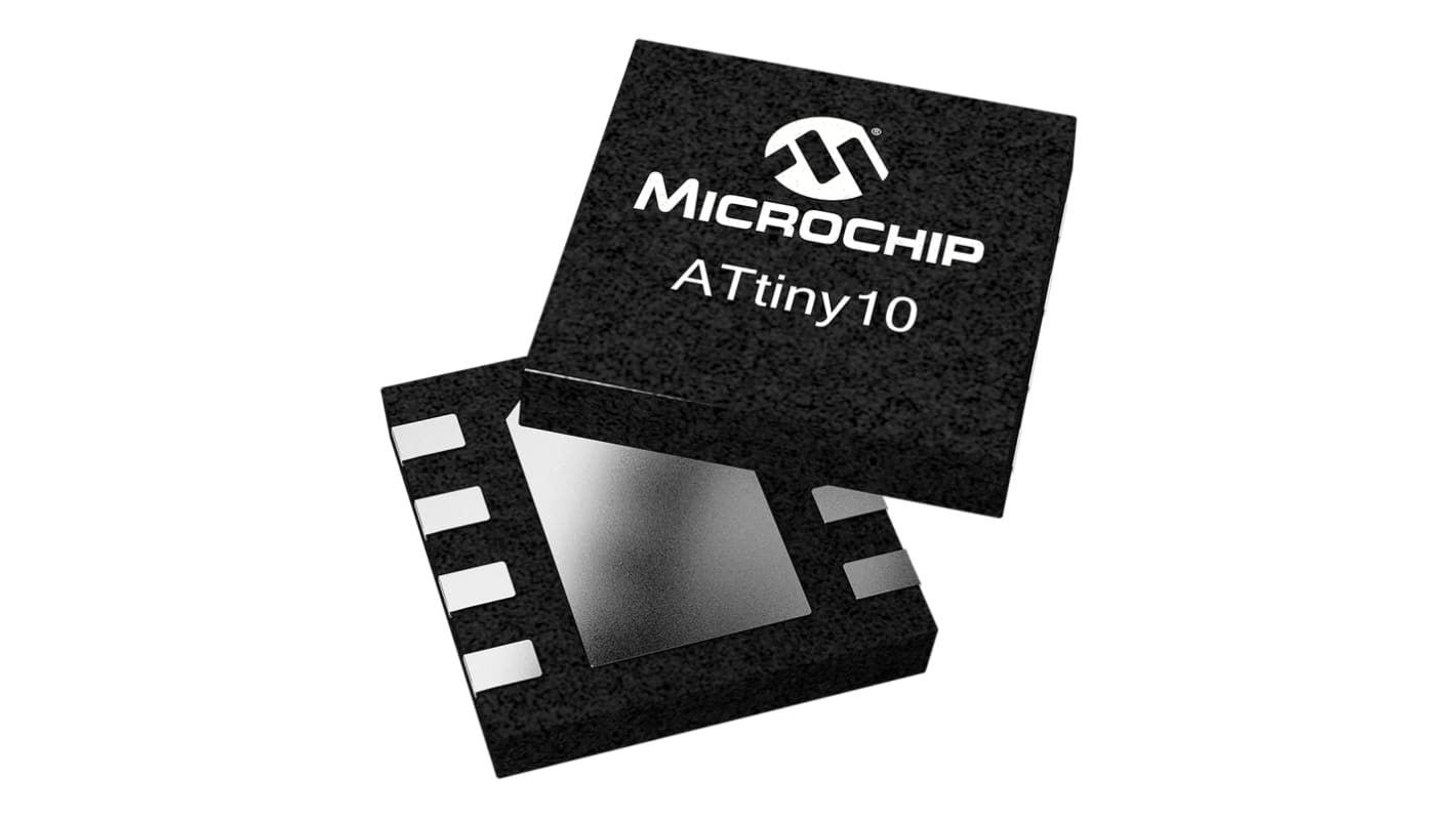 Microchip ATTINY10-MAHR, 8bit AVR Microcontroller, AVR, 12MHz, 1.024 kB Flash, 8-Pin UDFN | RS