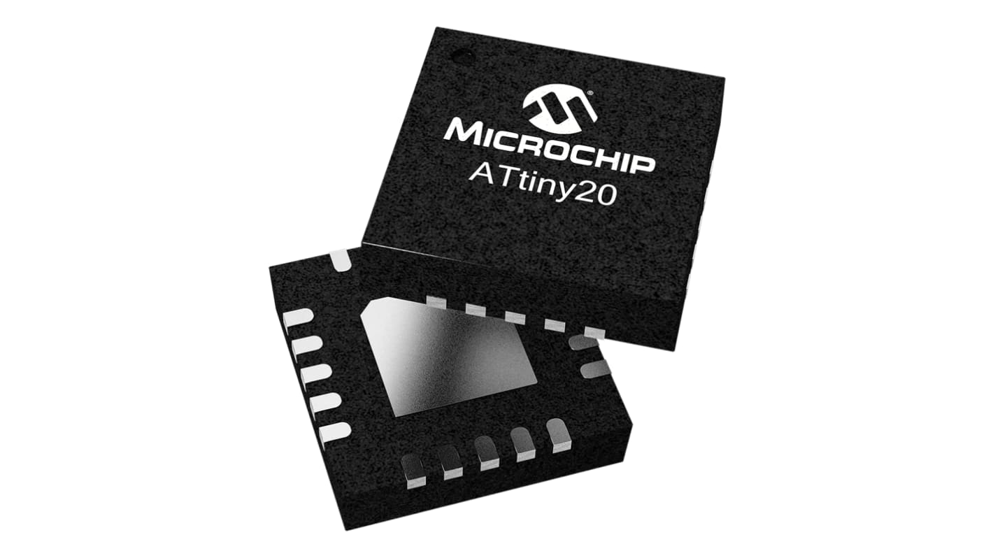 Microchip ATTINY20-MMH, 8bit AVR Microcontroller, ATtiny20, 12MHz, 2 kB Flash, 20-Pin VQFN | RS