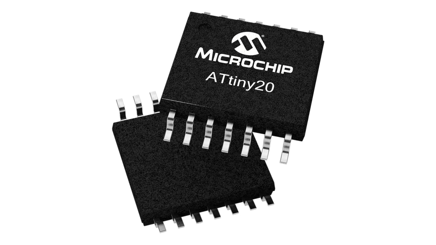 Microchip ATTINY20-XU, 8bit AVR Microcontroller, AVR, 12MHz, 2 kB Flash, 14-Pin TSSOP | RS