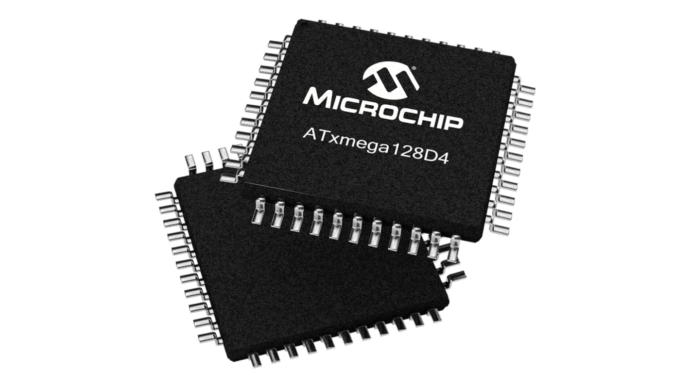 Microchip ATXMEGA128D4-AU, 8bit AVR Microcontroller, AVR XMEGA, 32MHz ...