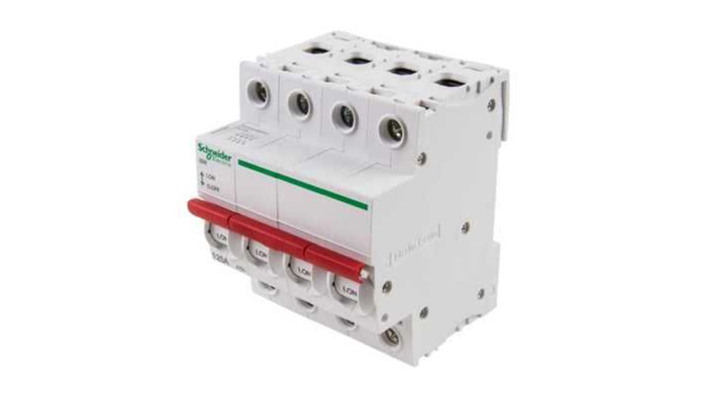 SEA91254 | Schneider Electric 4P Pole Isolator Switch - 125A Maximum ...