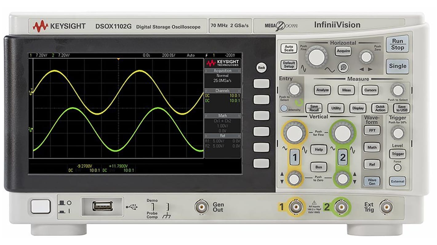 DSOX1102G + DSOX1B7T102 | Keysight Technologies DSOX1102G 1000 X Series ...