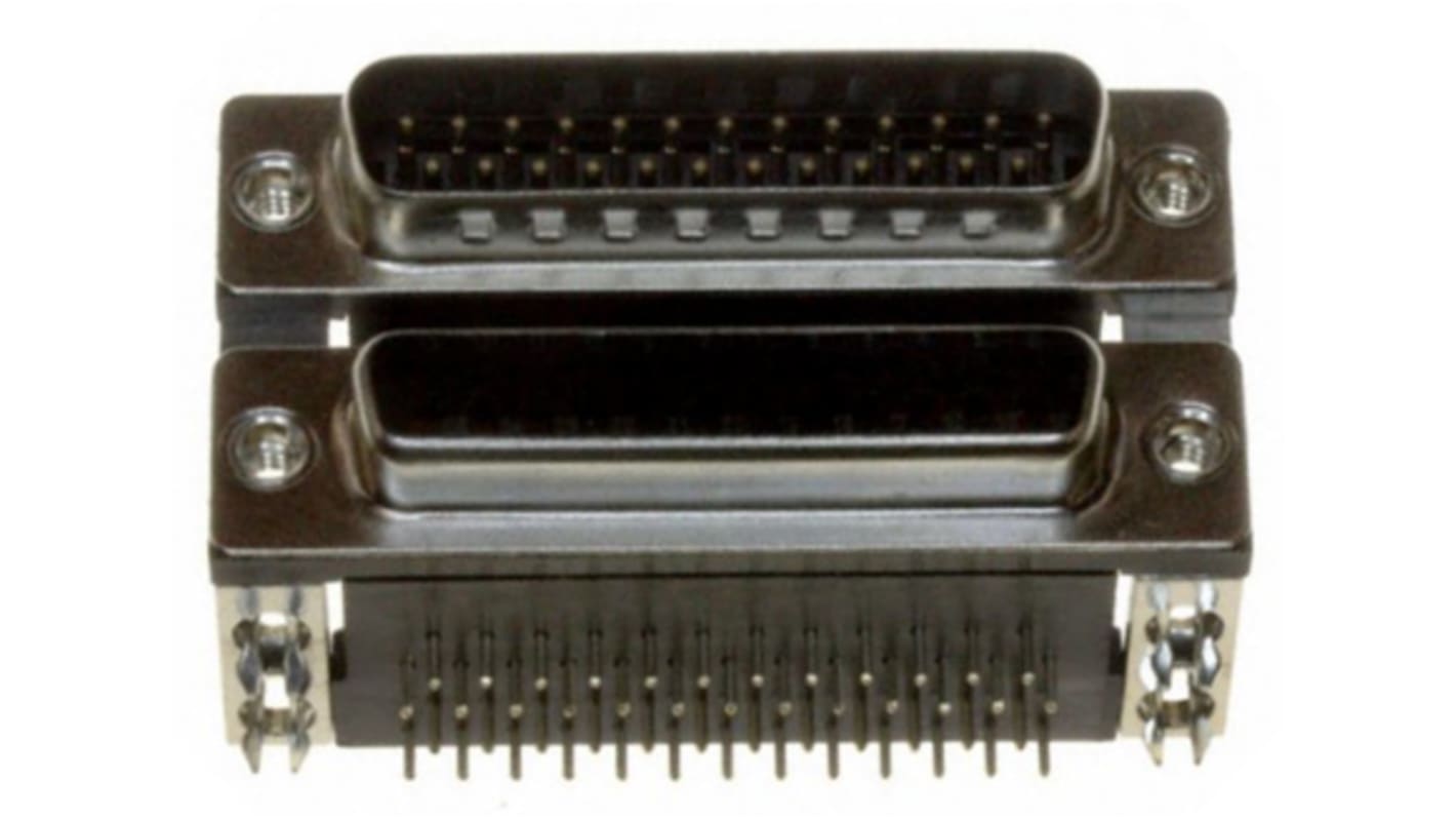 189-025-413R491 | Norcomp 189 25 Way Right Angle Through Hole D-sub Connector Male/Female, 2 ...