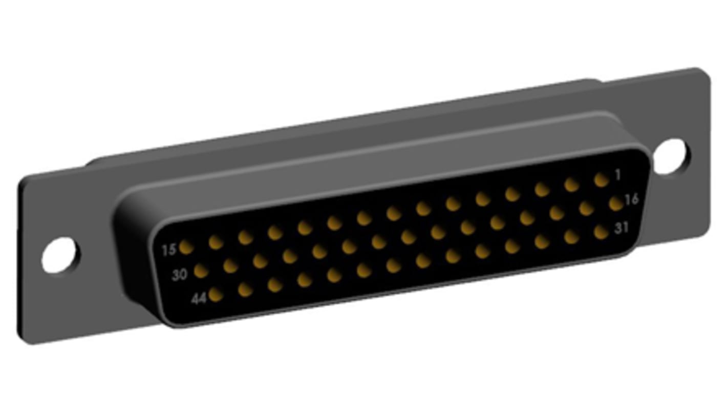 780-M44-213R001 | Norcomp SEAL-D 44 Way Plug-In Mount D-sub Connector ...