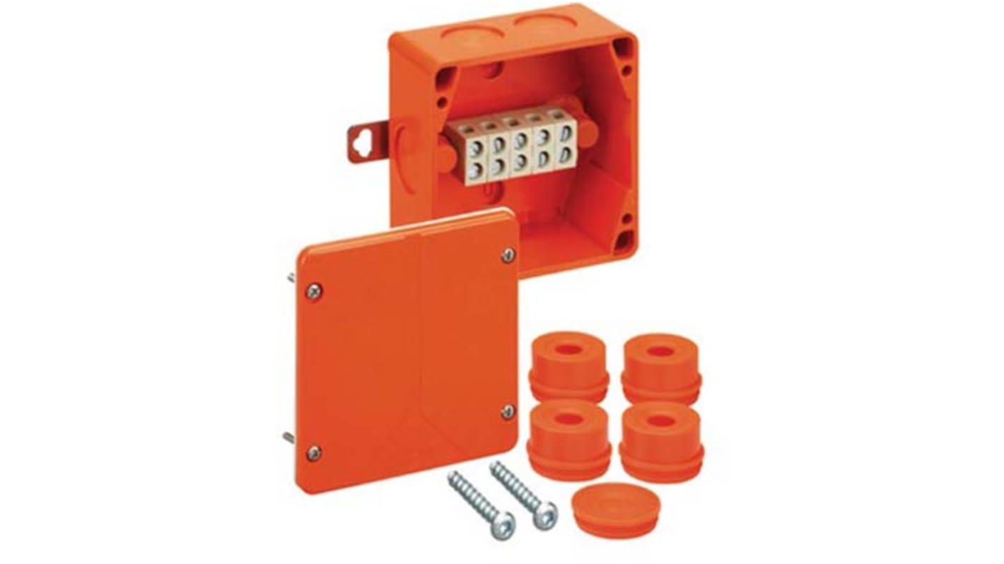 86050301 | Spelsberg WKE Series Orange Junction Box, IP54, IP65, 5 ...