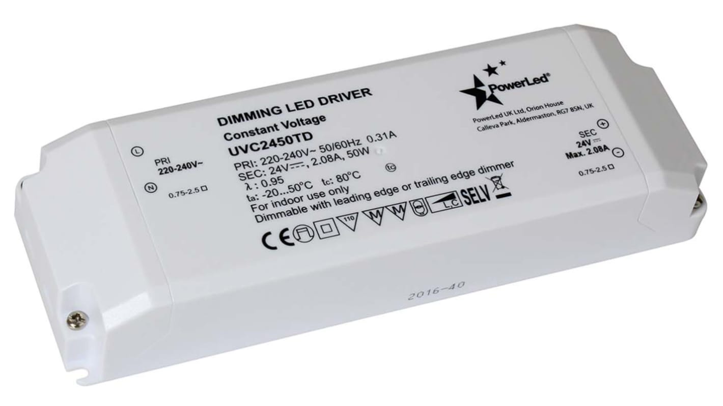 UVC2450TD | PowerLED LED Driver, 24V Output, 50W Output, 2.08A Output ...