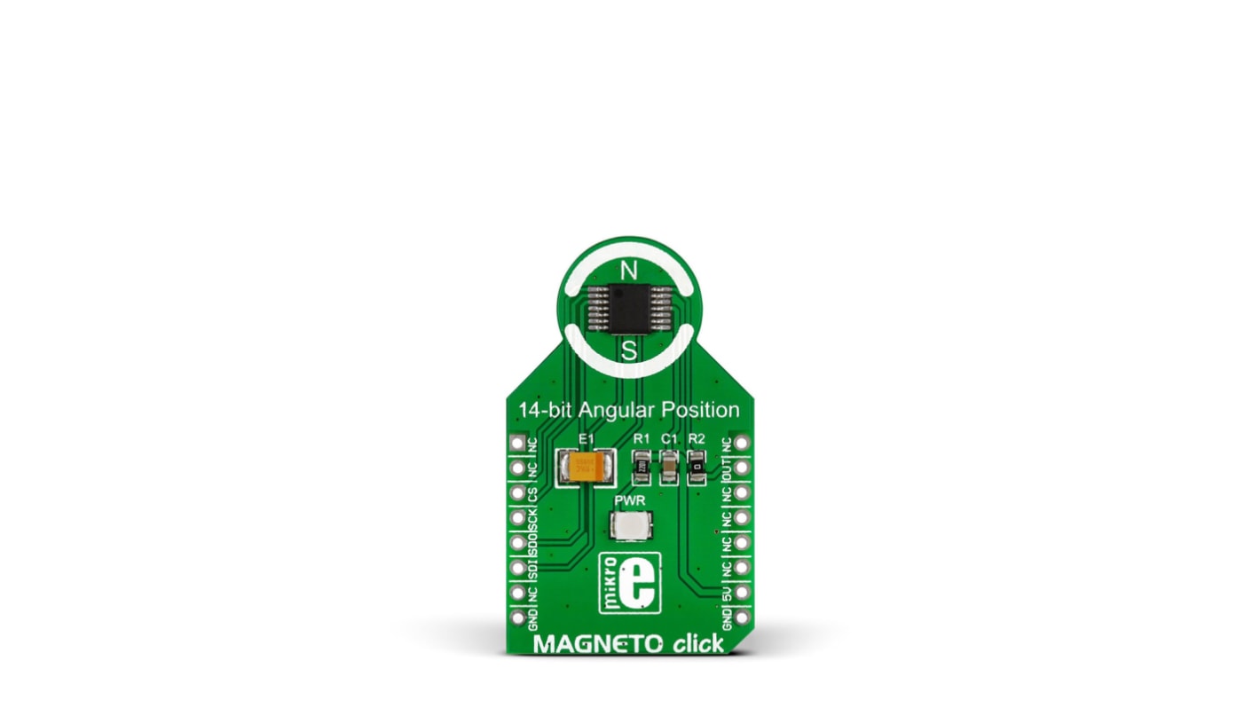 MIKROE-1886 | MikroElektronika Magneto Click Hall Effect Sensor mikroBus Click Board for AS5048A ...