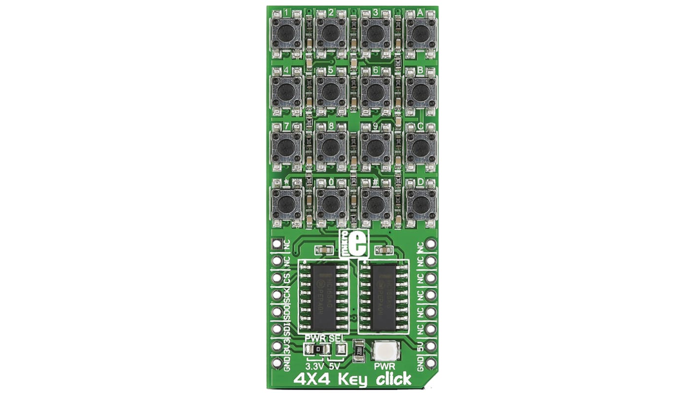 MIKROE-1889 | MikroElektronika 4 x 4 Key Keypad mikroBus Click Board | RS