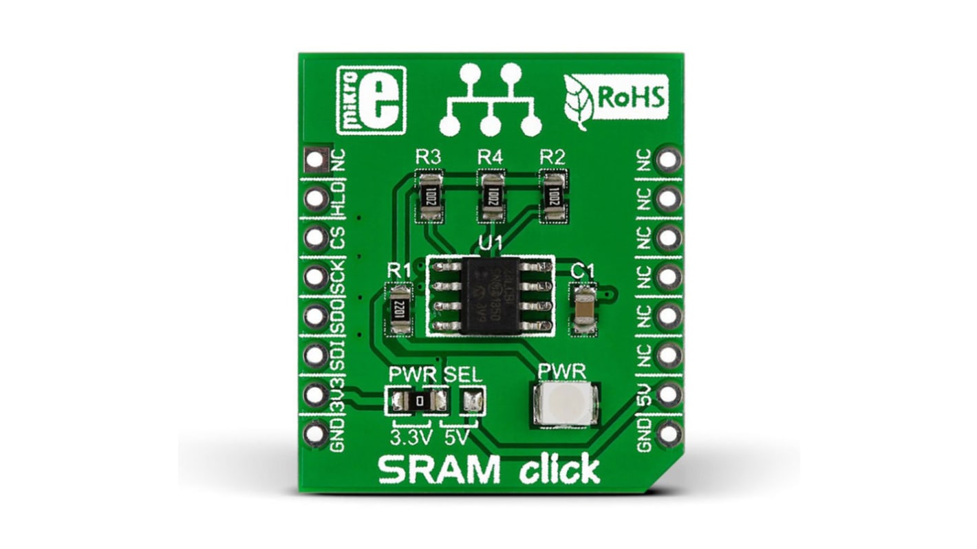 MikroElektronika MIKROE-1902, SRAM click SRAM Development Board for ...