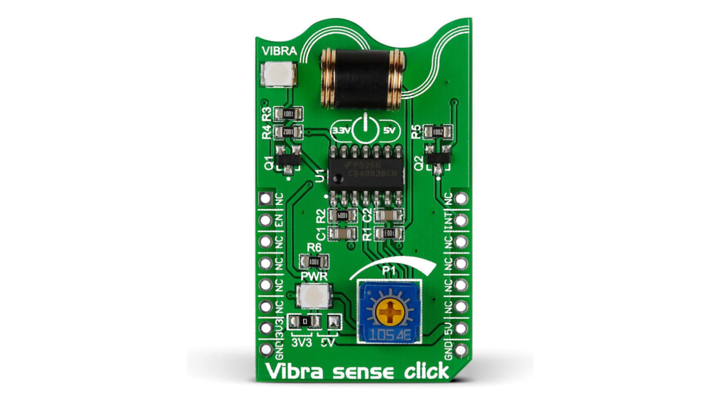 MIKROE-1927 | MikroElektronika Vibra Sense Click Vibration Sensor mikroBus Click Board | RS