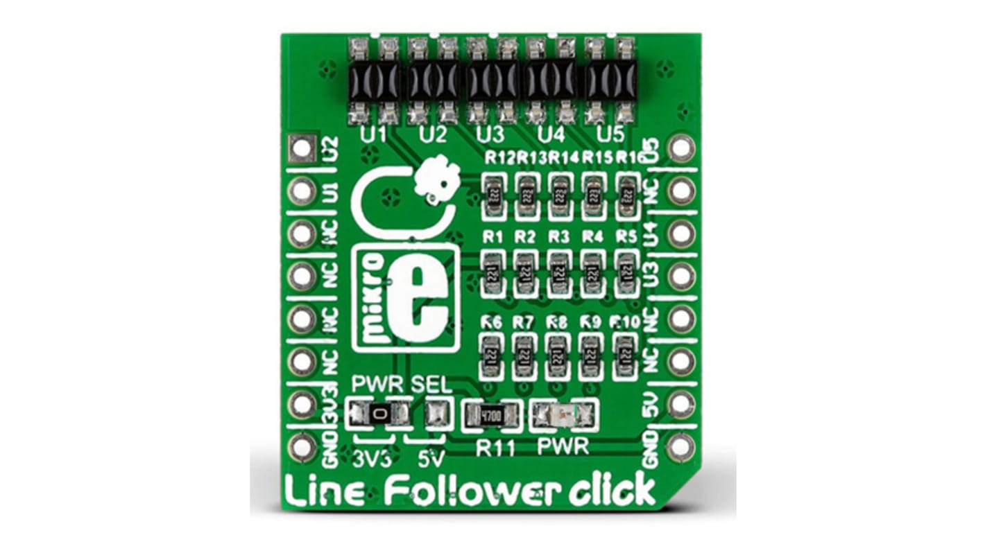 MikroElektronika Line Follower ClickmikroBus Clickボード QRE1113 MIKROE-1999 | RS
