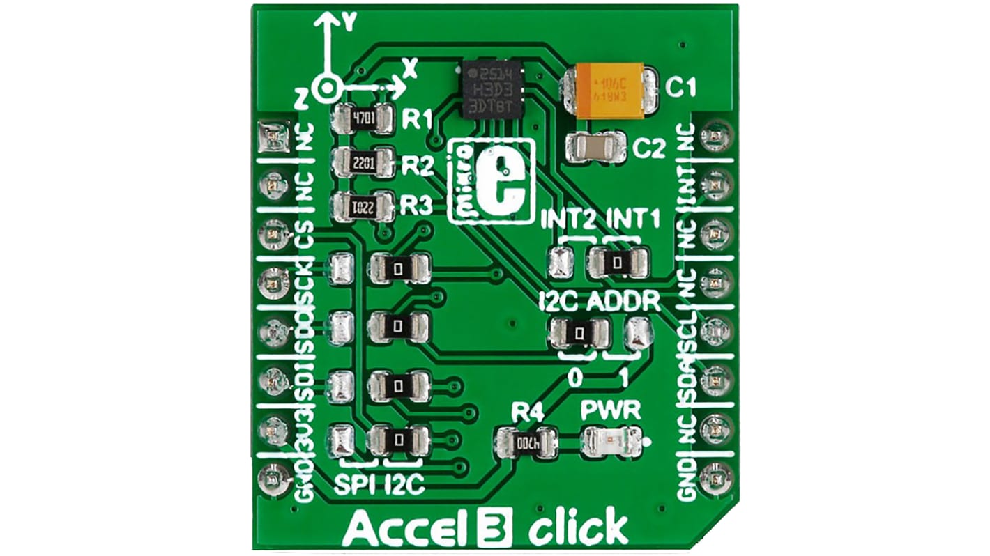 MIKROE-2102 | MikroElektronika Accel 3 Click Accelerometer Sensor mikroBus Click Board for ...
