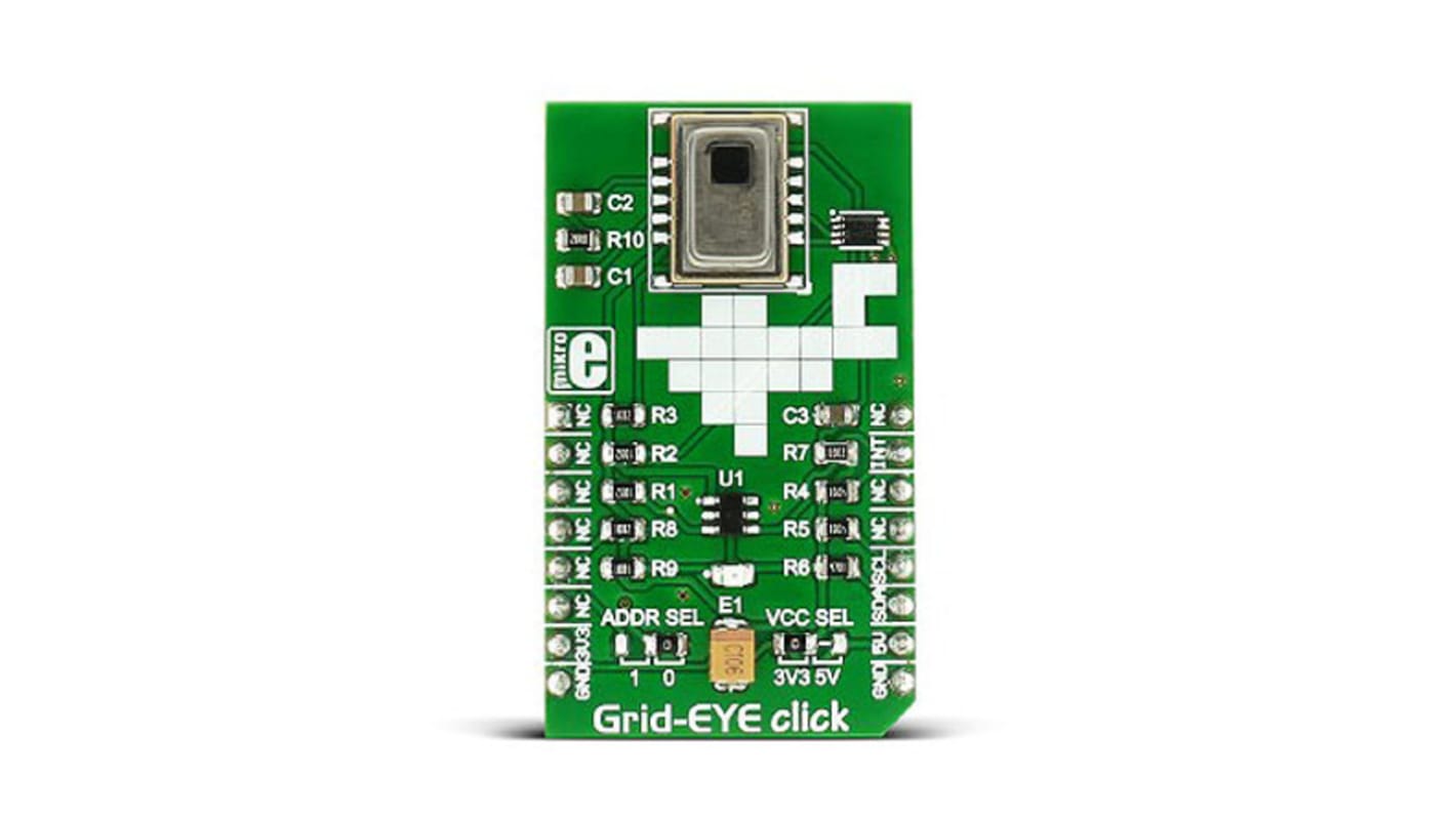 MikroElektronika 赤外線(IR)センサ Grid-EYE ClickmikroBus Clickボード AMG8853 MIKROE-2539 | RS