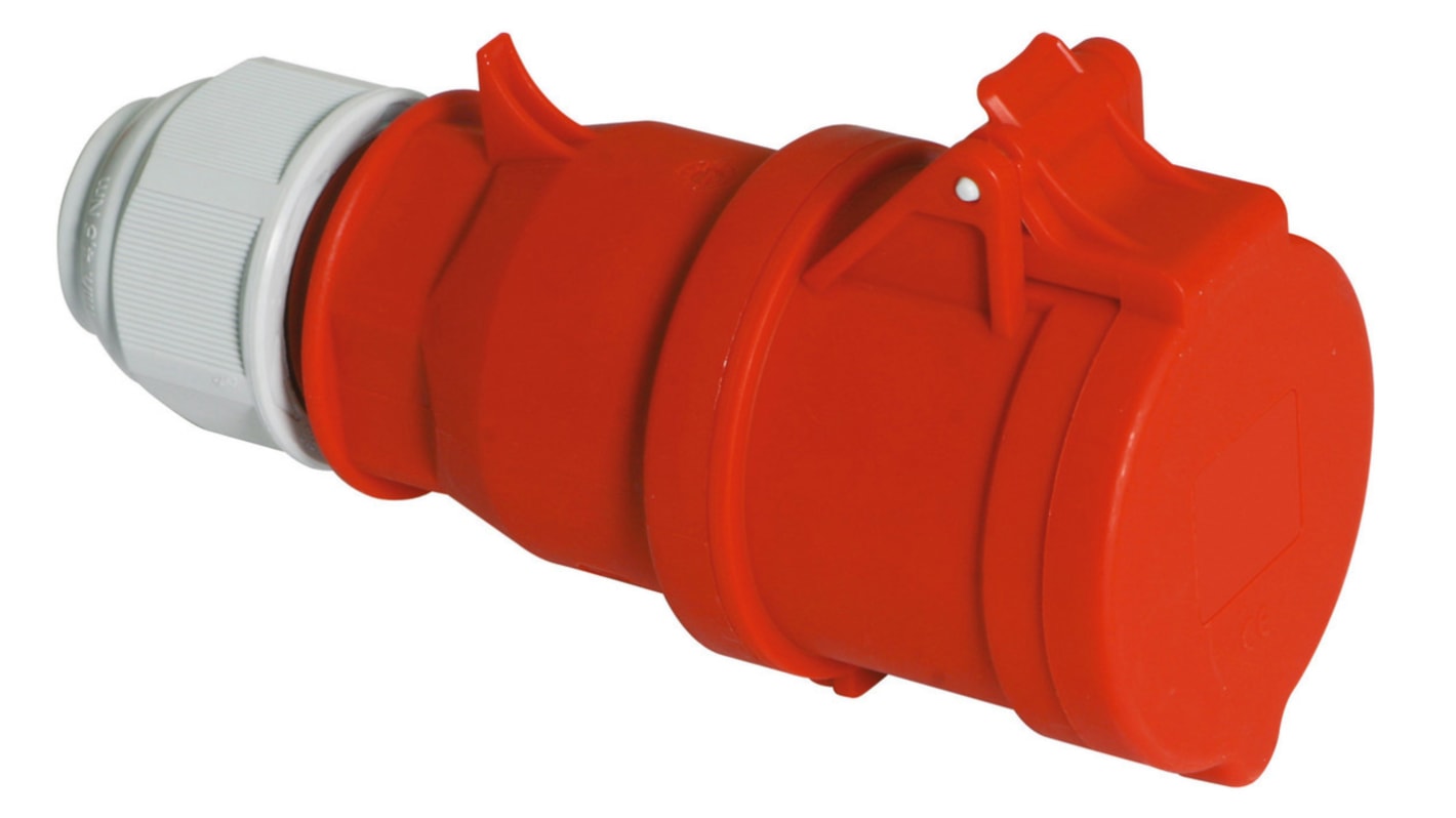3136 | Bals IP44 Red Cable Mount 3P + N + E Industrial Power Socket ...