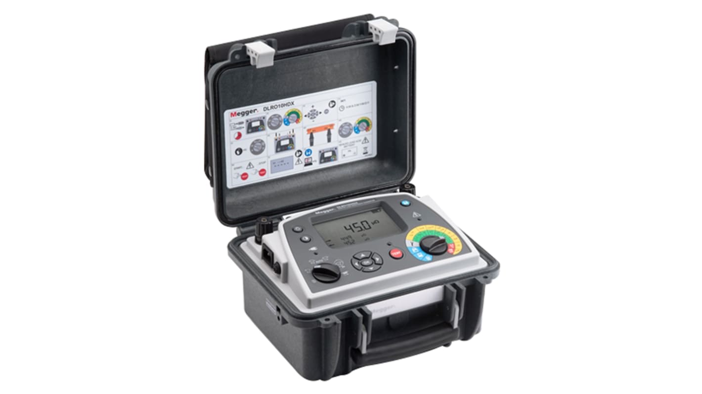 1008-090 | Megger DLRO10 Ohmmeter, 2500 Ω Max, 10μΩ Resolution, Low ...