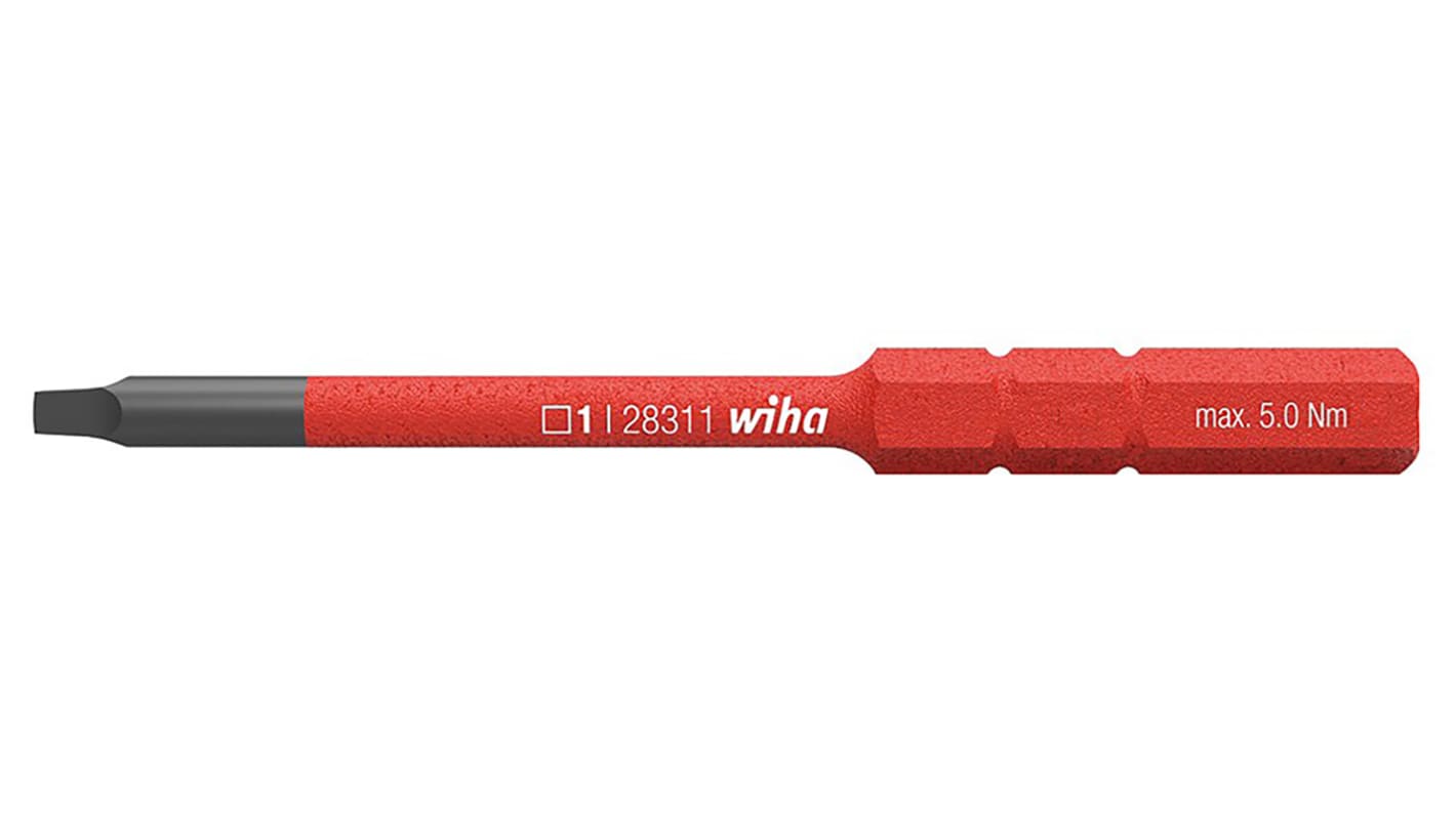 35511 | Wiha Square Screwdriver Bit, SL1 Tip, Square Drive | RS